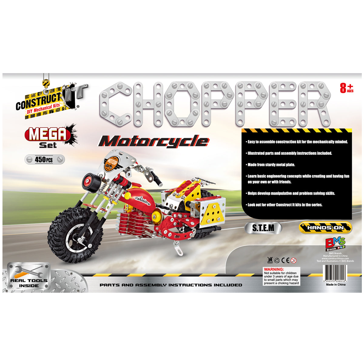 Chopper Motorcycle - Constructittoys
