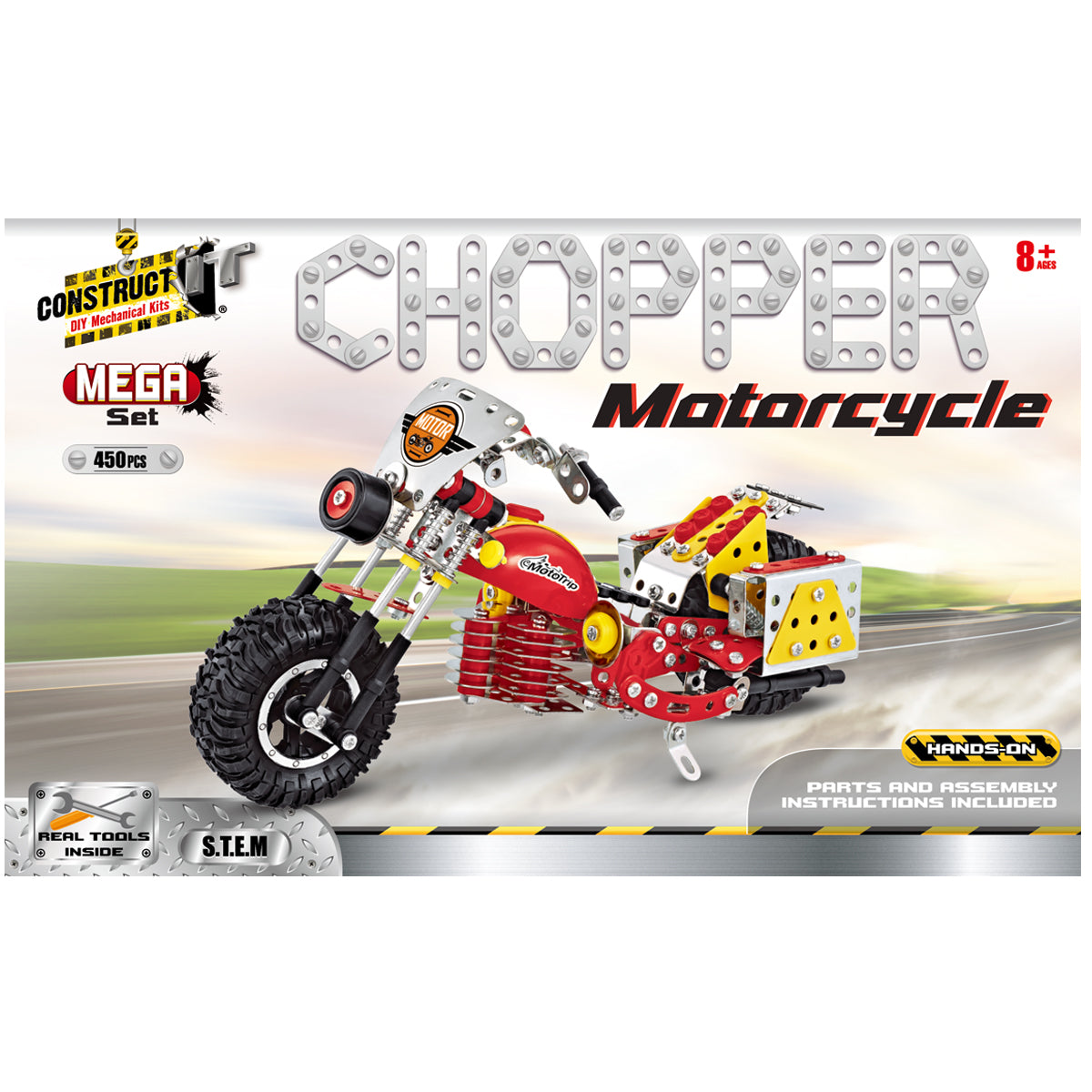 Chopper Motorcycle - Constructittoys